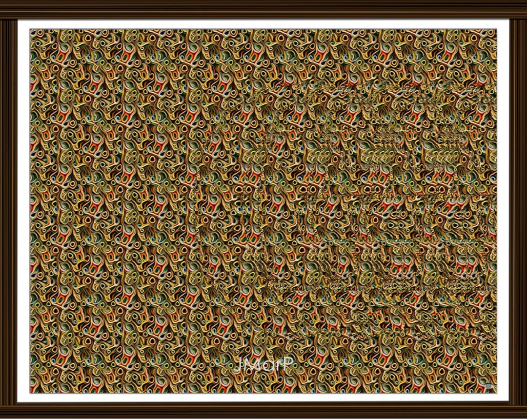 Letter G Stereogram V2 Downloadable Ready to Print Fun Unique Illusion ...