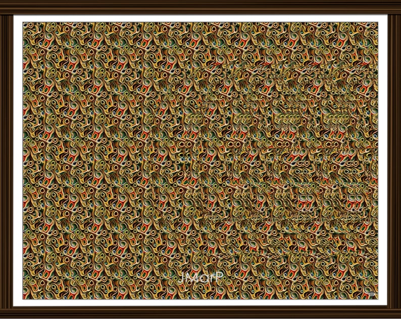 Letter G Stereogram V2 Downloadable Ready to Print Fun Unique Illusion ...