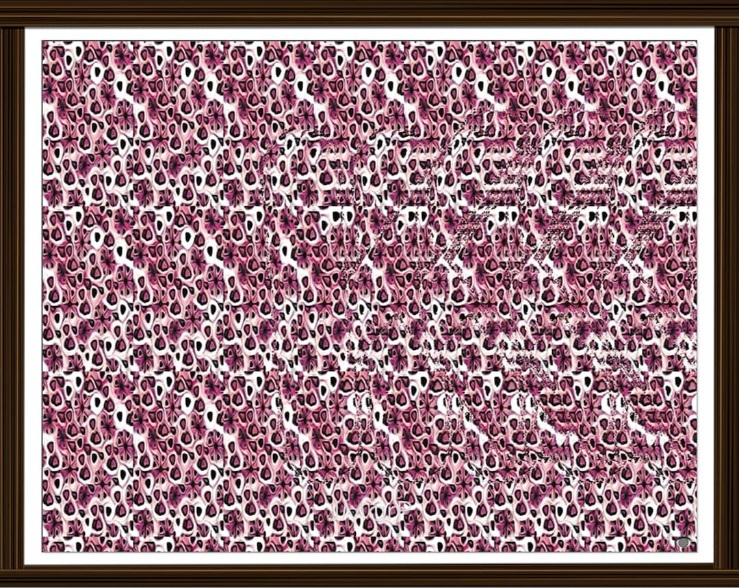 Letter K Stereogram V2 Downloadable Ready to Print Fun Unique Illusion ...