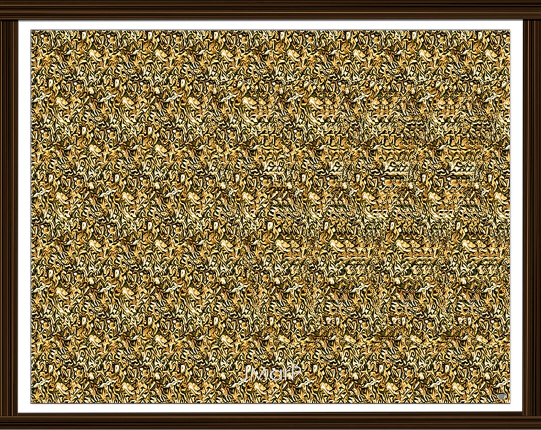 Letter V Stereogram V2 Downloadable Ready to Print Fun Unique Illusion ...