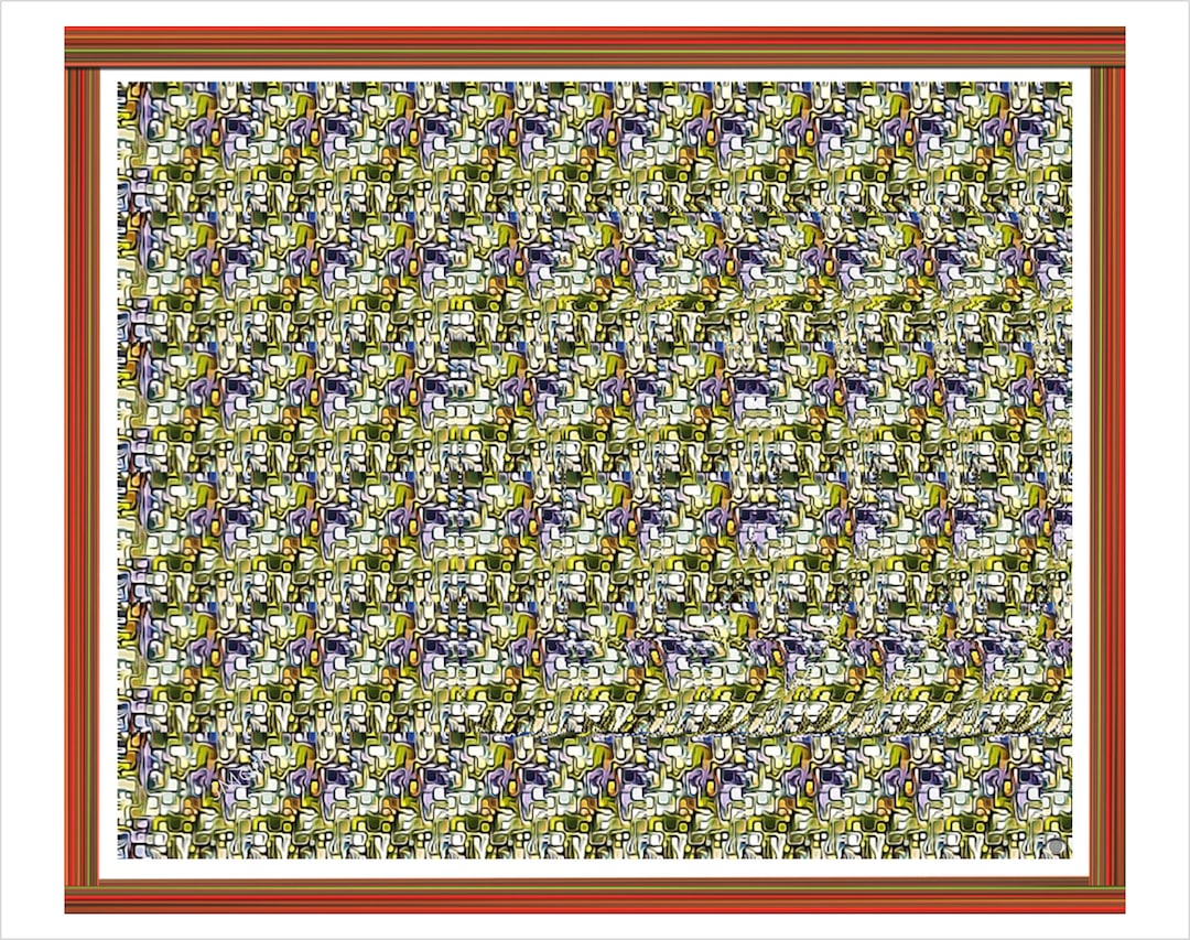 Letter D Stereogram X-view Downloadable Ready to Print Fun Unique ...