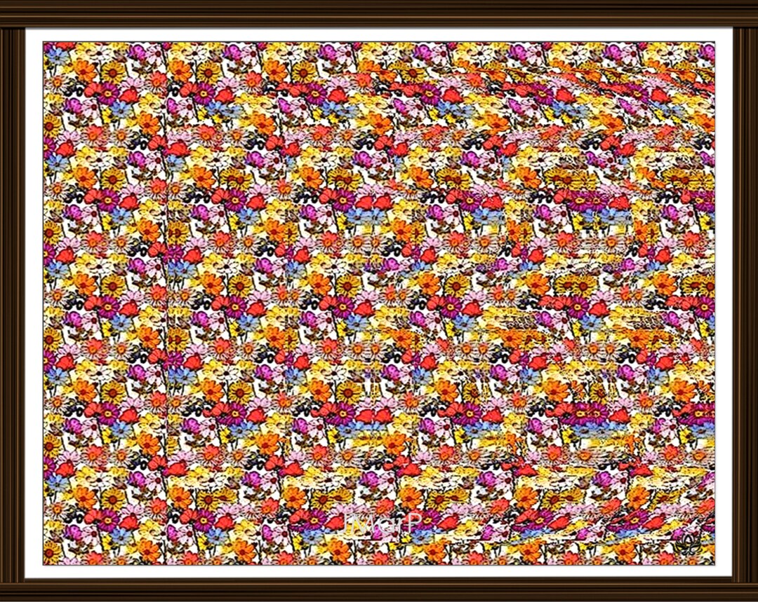 Letter R Stereogram Downloadable Ready to Print Fun Unique Illusion Art ...