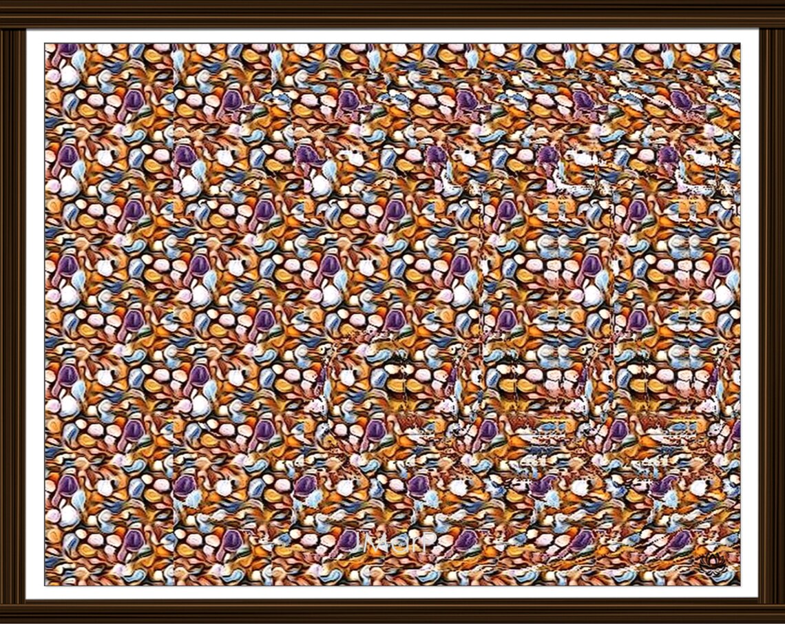 Letter J Stereogram Downloadable Ready to Print Fun Unique Illusion Art ...