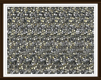 Letter I Stereogram Downloadable Ready to Print Fun Unique Illusion Art ...