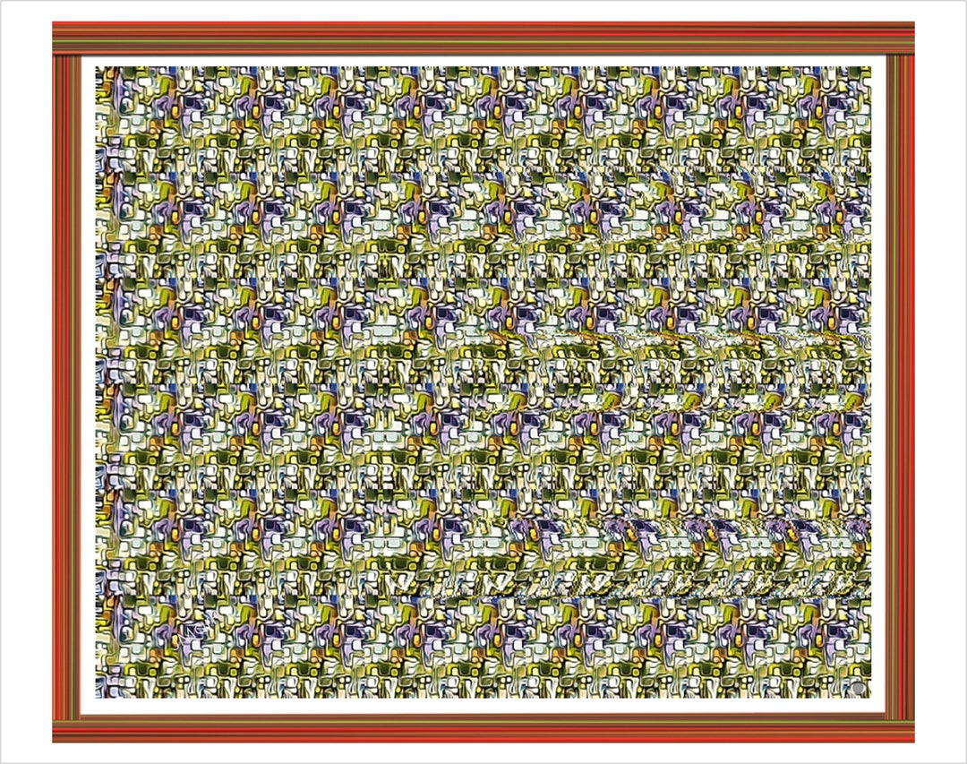 Letter E Stereogram X-view Downloadable Ready to Print Fun Unique ...