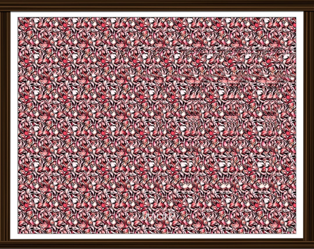 Letter T Stereogram V2 Downloadable Ready to Print Fun Unique Illusion ...