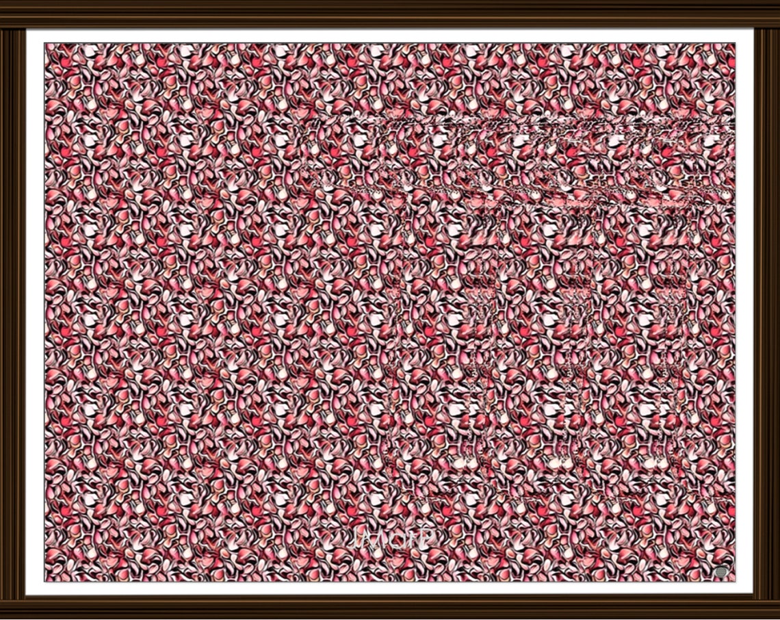 Letter T Stereogram V2 Downloadable Ready to Print Fun Unique Illusion ...