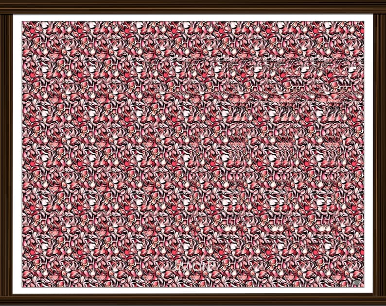 Letter T Stereogram V2 Downloadable Ready to Print Fun Unique Illusion ...