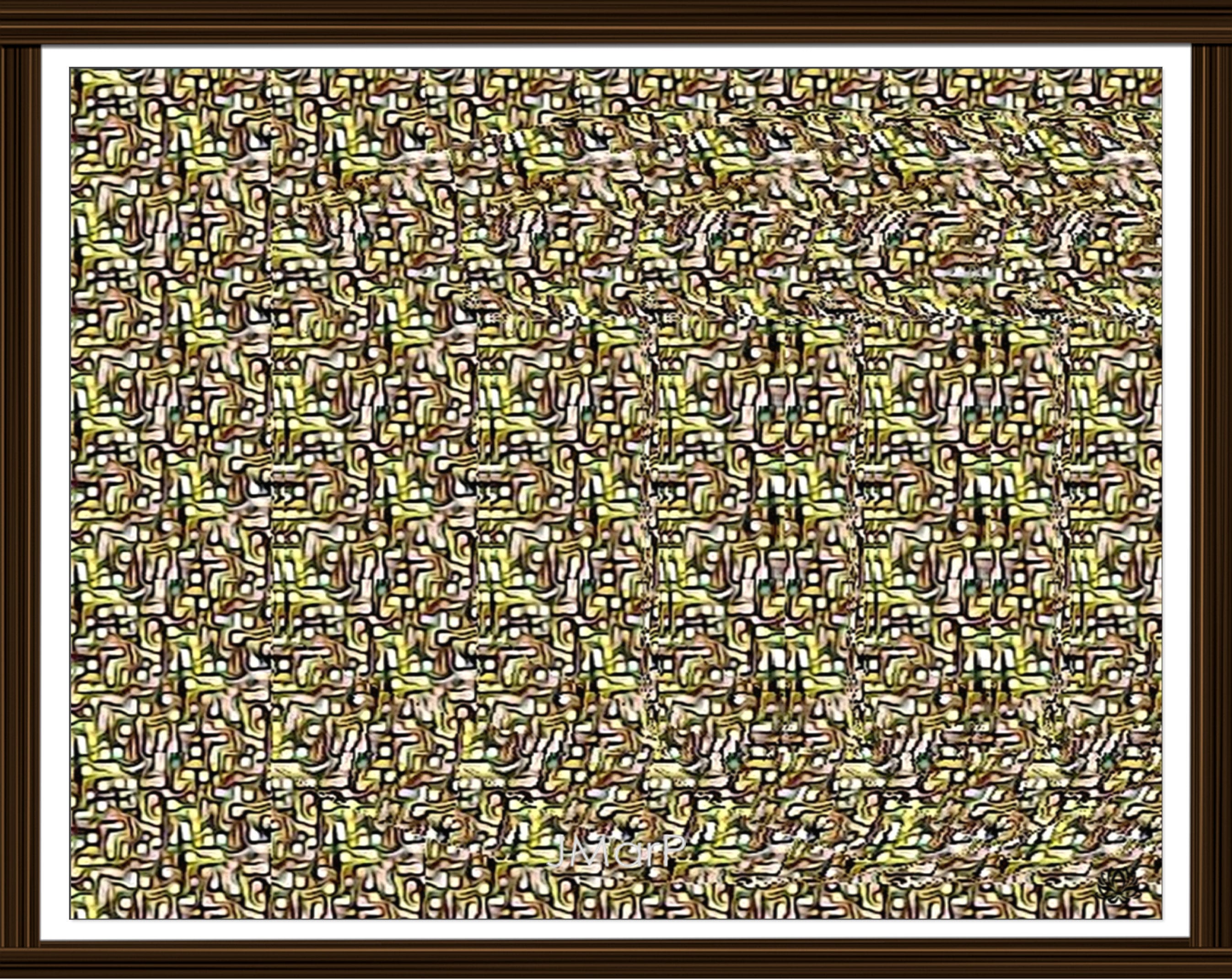 Letter T Stereogram Downloadable Ready to Print Fun Unique Illusion Art ...