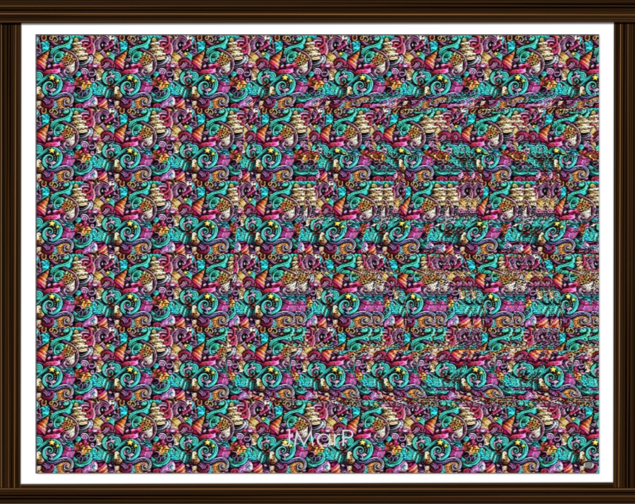 Letter B Stereogram V2 Downloadable Ready to Print Fun Unique Illusion ...