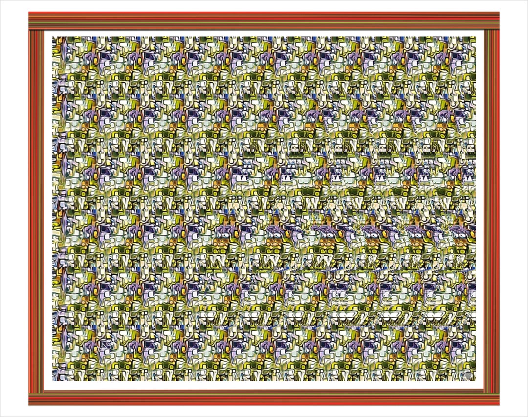 Letter A Stereogram X-view Downloadable Ready to Print Fun Unique ...