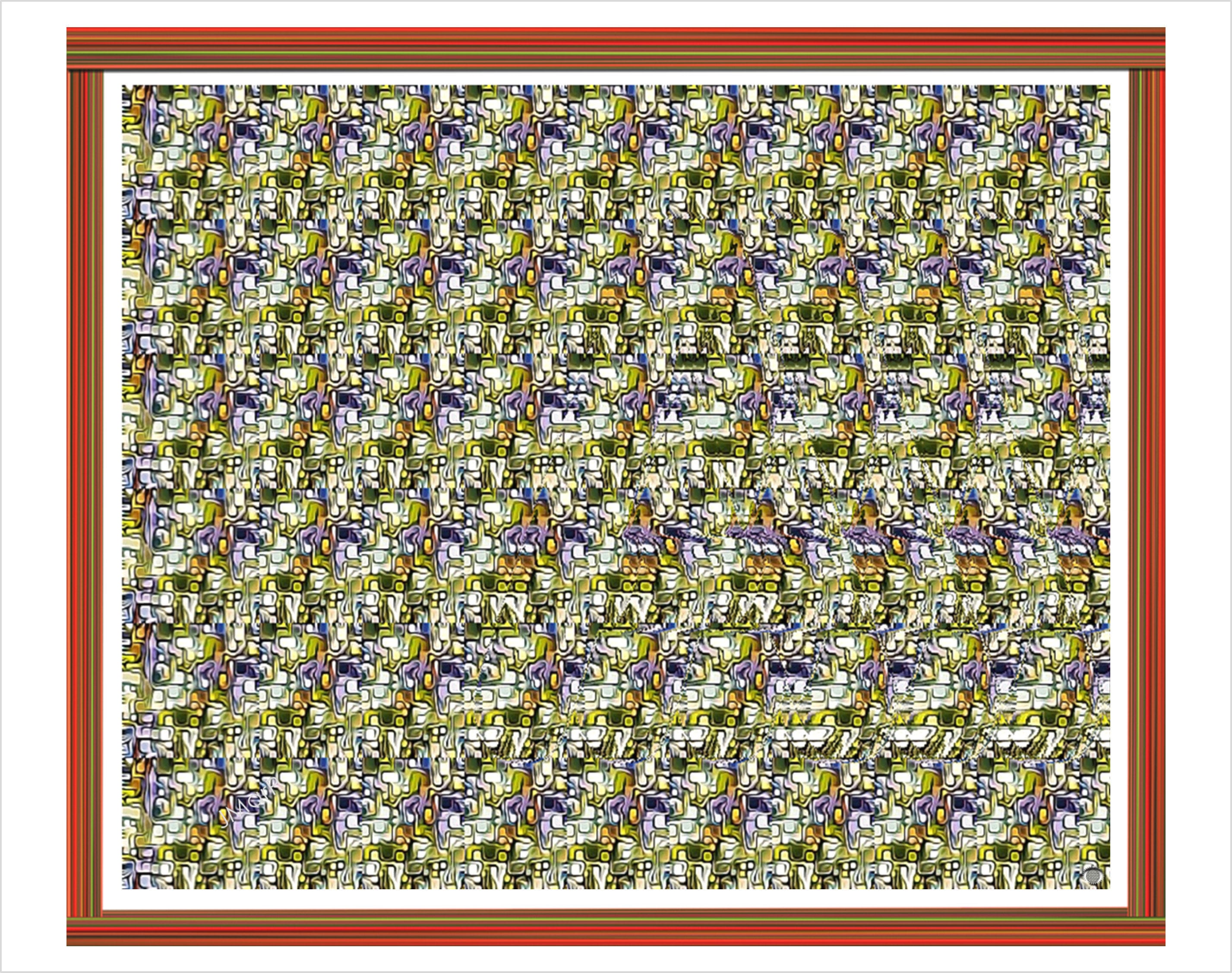 Letter A Stereogram X-view Downloadable Ready to Print Fun Unique ...