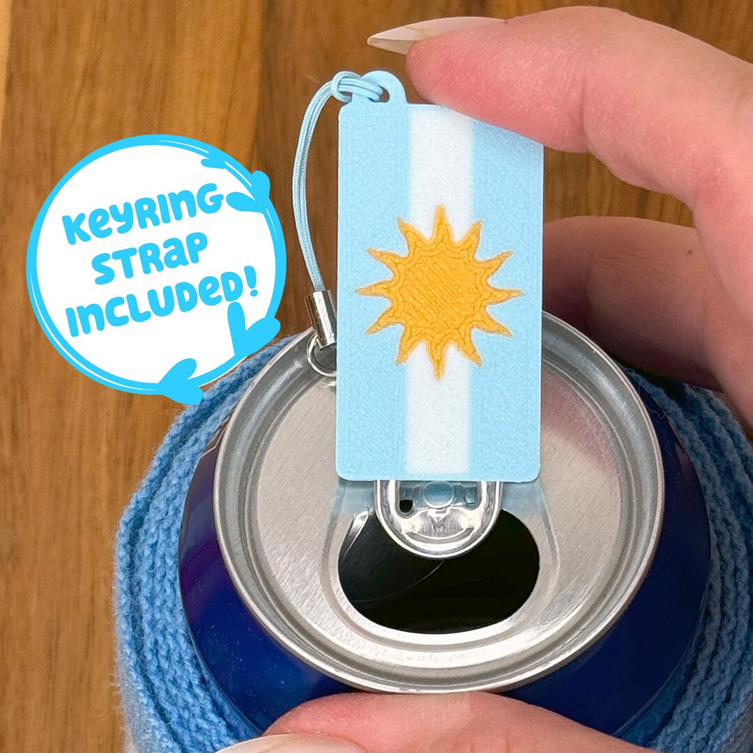 Argentina Flag Tab Buddy! Soda Can Tab Opener With Keychain Strap ...