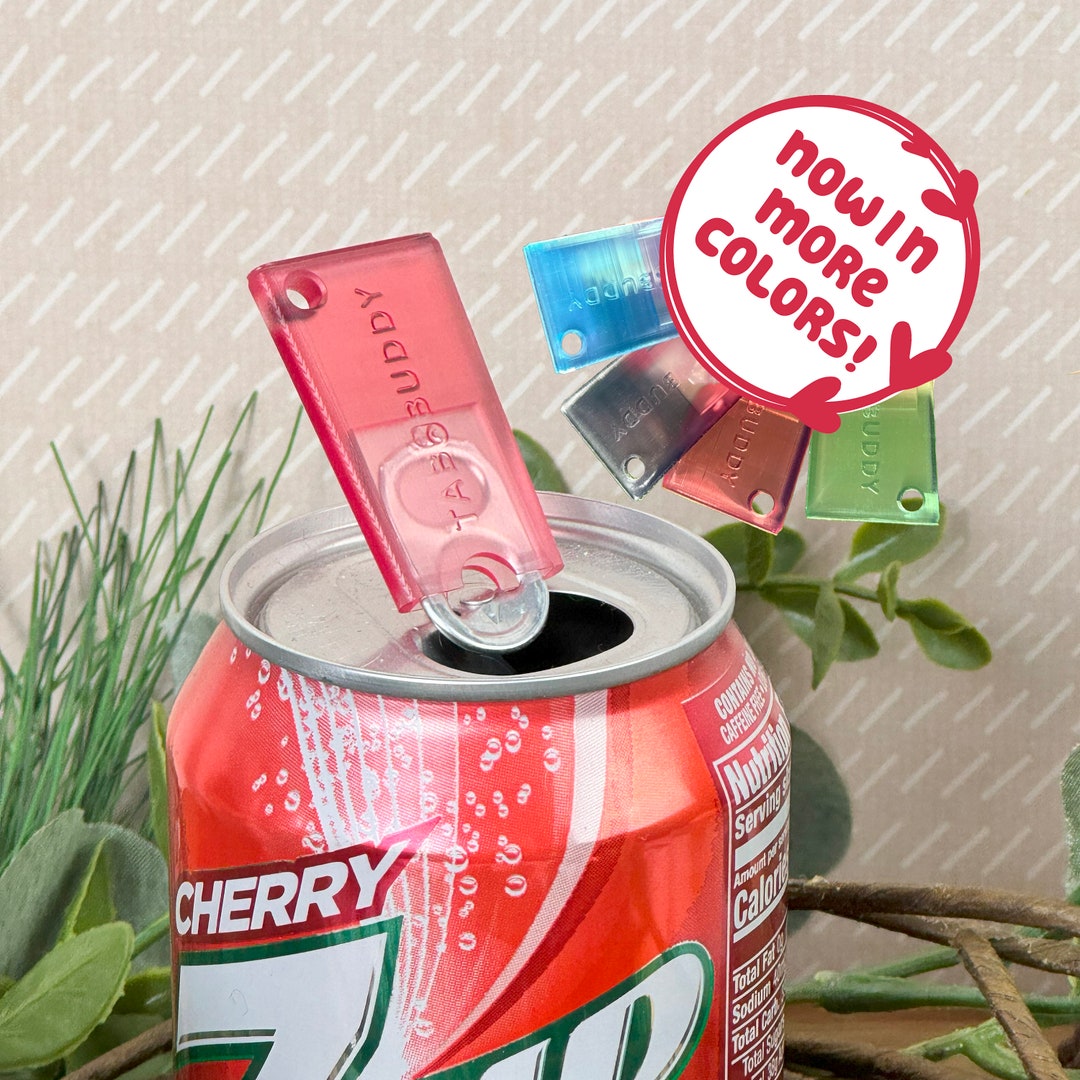 Tab Buddy Mini Crystal - Transluscent Adaptive Soda Can Tab Opener Help ...