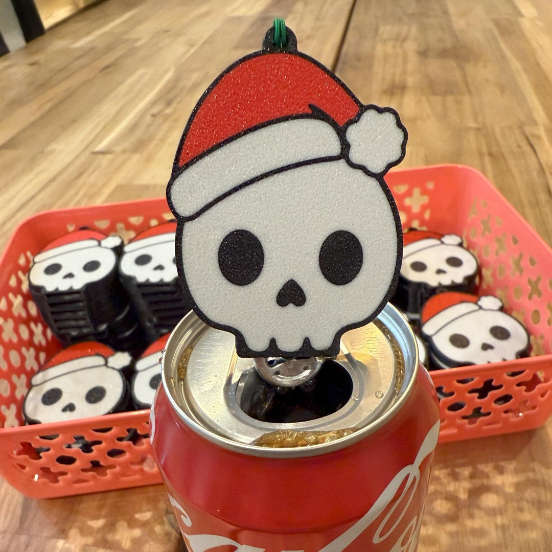 Santa Skull Soda Can Tab Opener With Keychain Strap - Unique ...