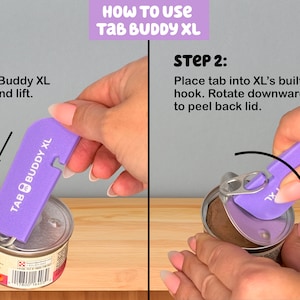 Tab Buddy XL Colors- Food Can Tab Opener Help for Long Nails, Sore ...