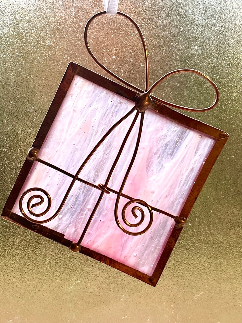3 Stained Glass Present Ornaments - Etsy