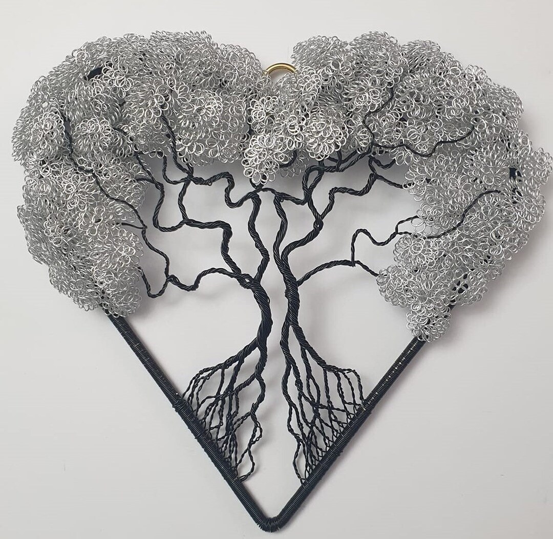 Heart Wire Tree of Life Sculpture - Etsy