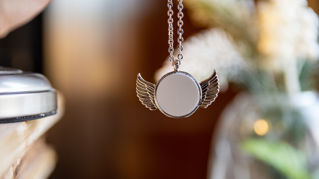 BLANKS: Sublimation Round Angel Wings Necklace SX20023 - Etsy