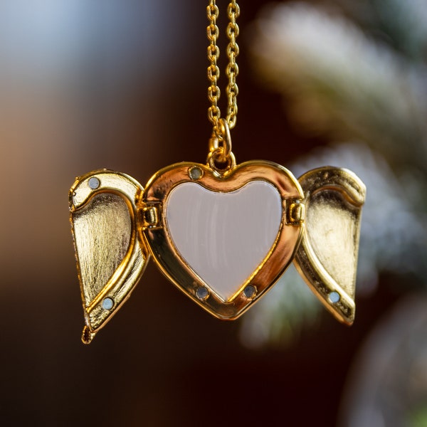 Angel Wings Locket - Etsy