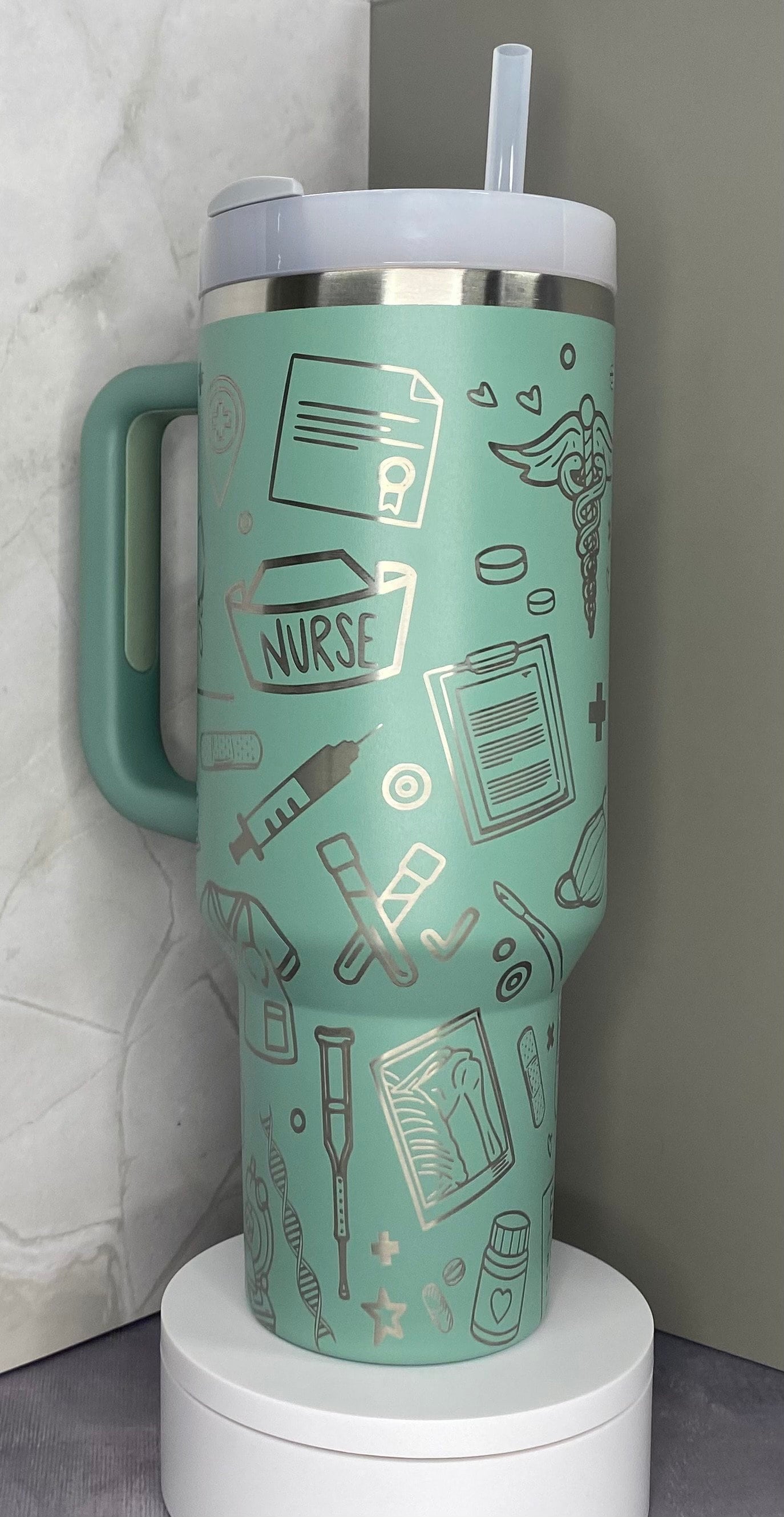 Nurse Stanley Design-40 Oz Tumbler with Handle sold by Hedgehog_Dione ...