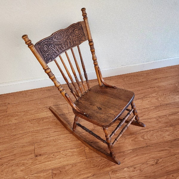 Oak Rocking Chair - Etsy