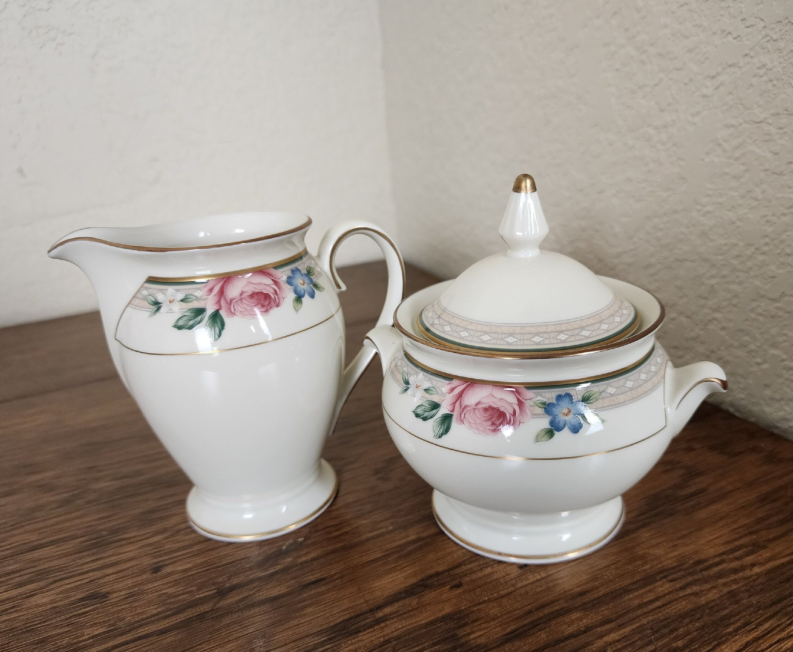 Vintage Mikasa Regency Rose Fine China, 44 Piece, Set for 10, Gold ...