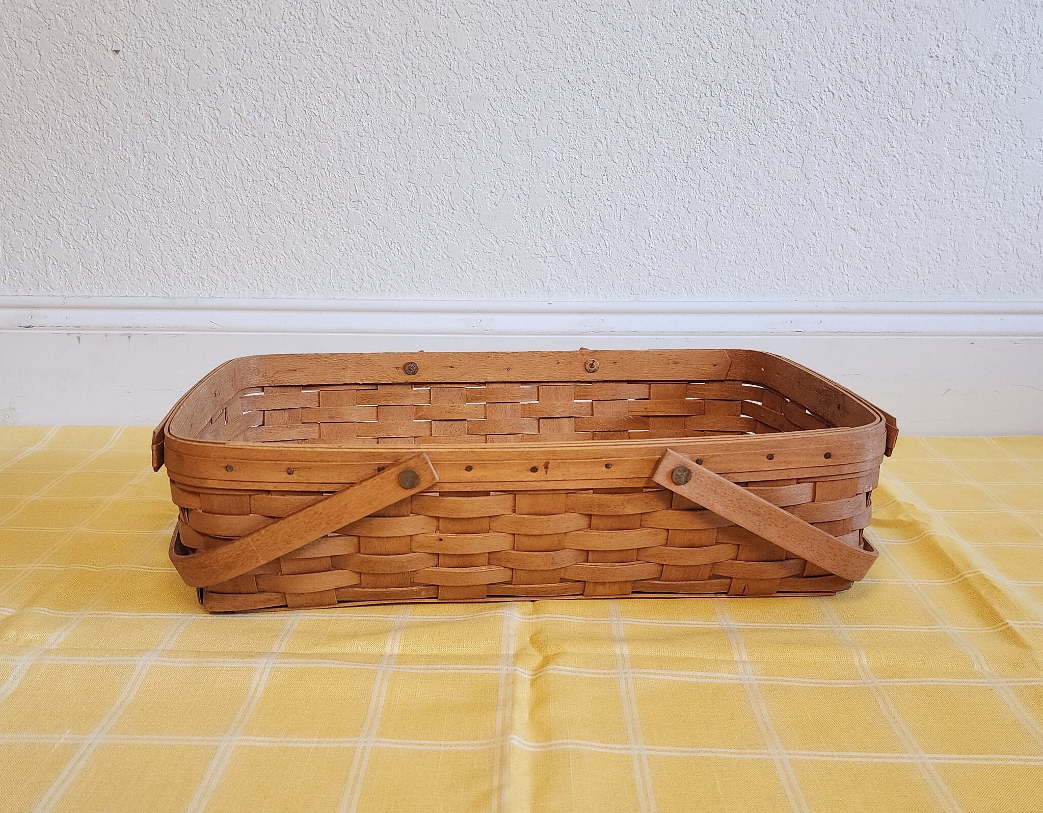 Vintage Longaberger Baskets With Moveable Handles - Etsy