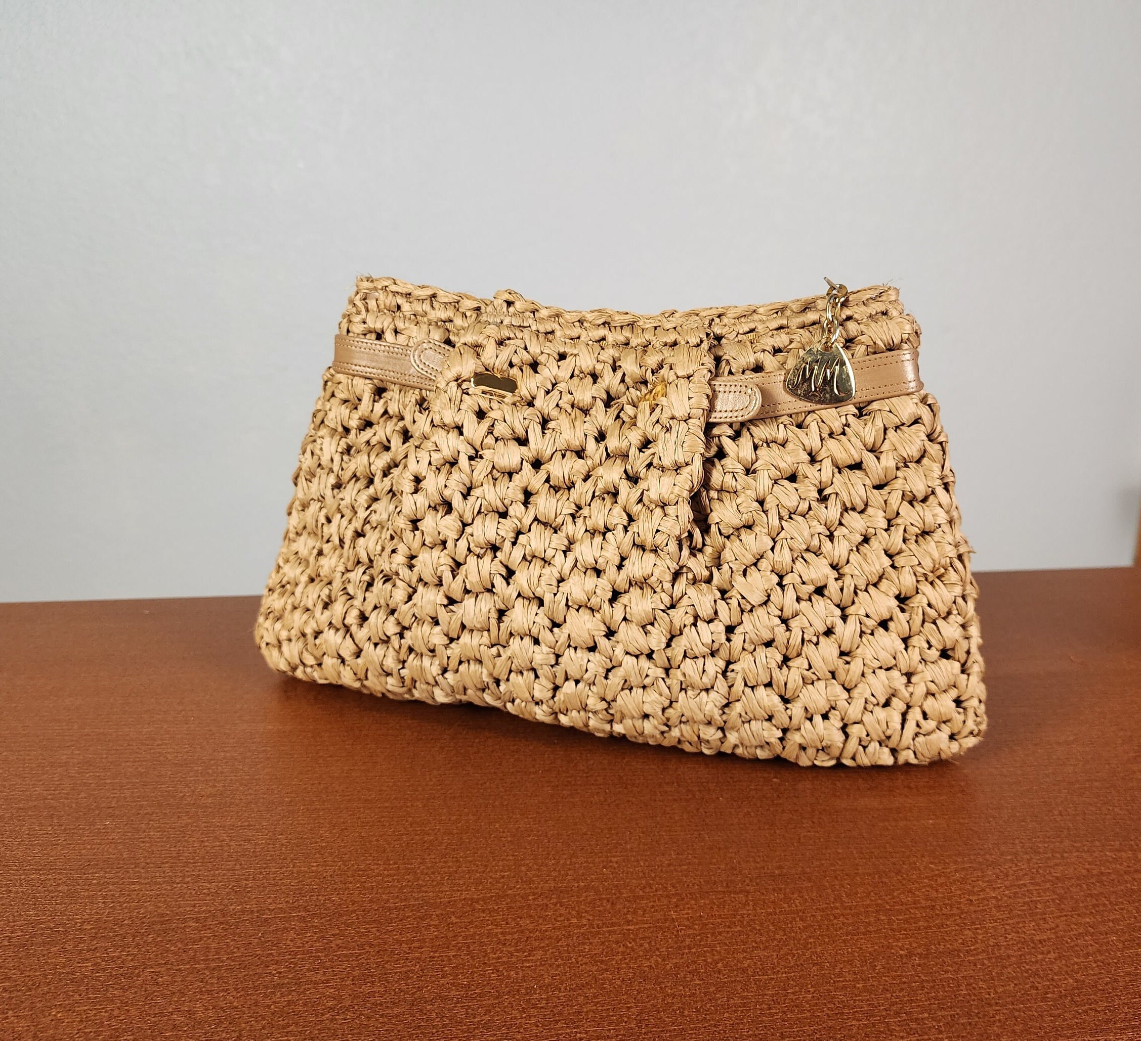 Vintage Woven Straw Morris Moskowitz Clutch Bag - Etsy