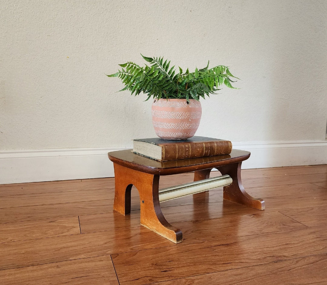 Vintage Handmade Wooden Footstool, Plant Stant, Midcentury Modern - Etsy