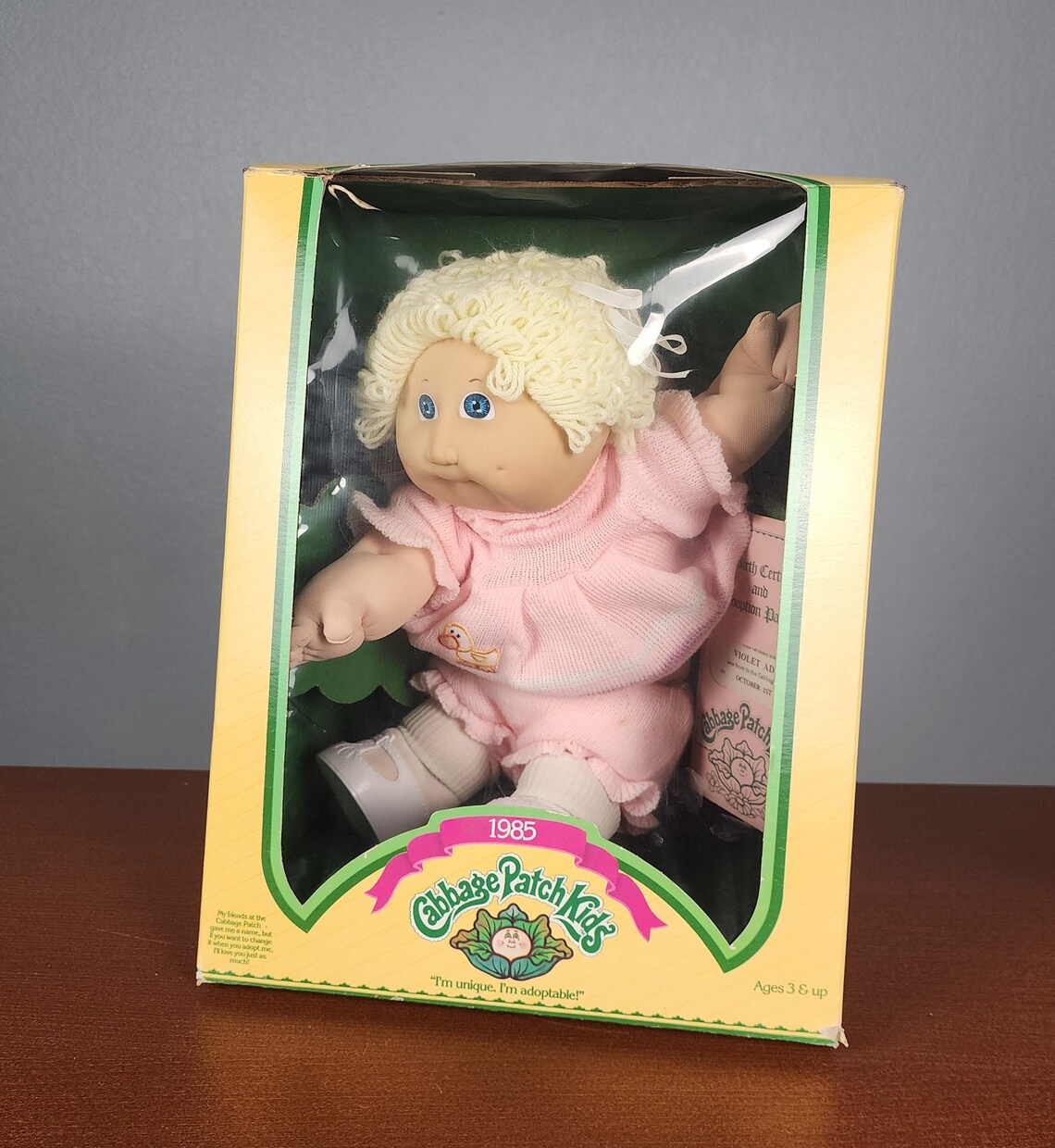 Vintage 1985 Cabbage Patch Doll in Original Box, Coleco Blonde Hair Blue Eye Doll - Etsy