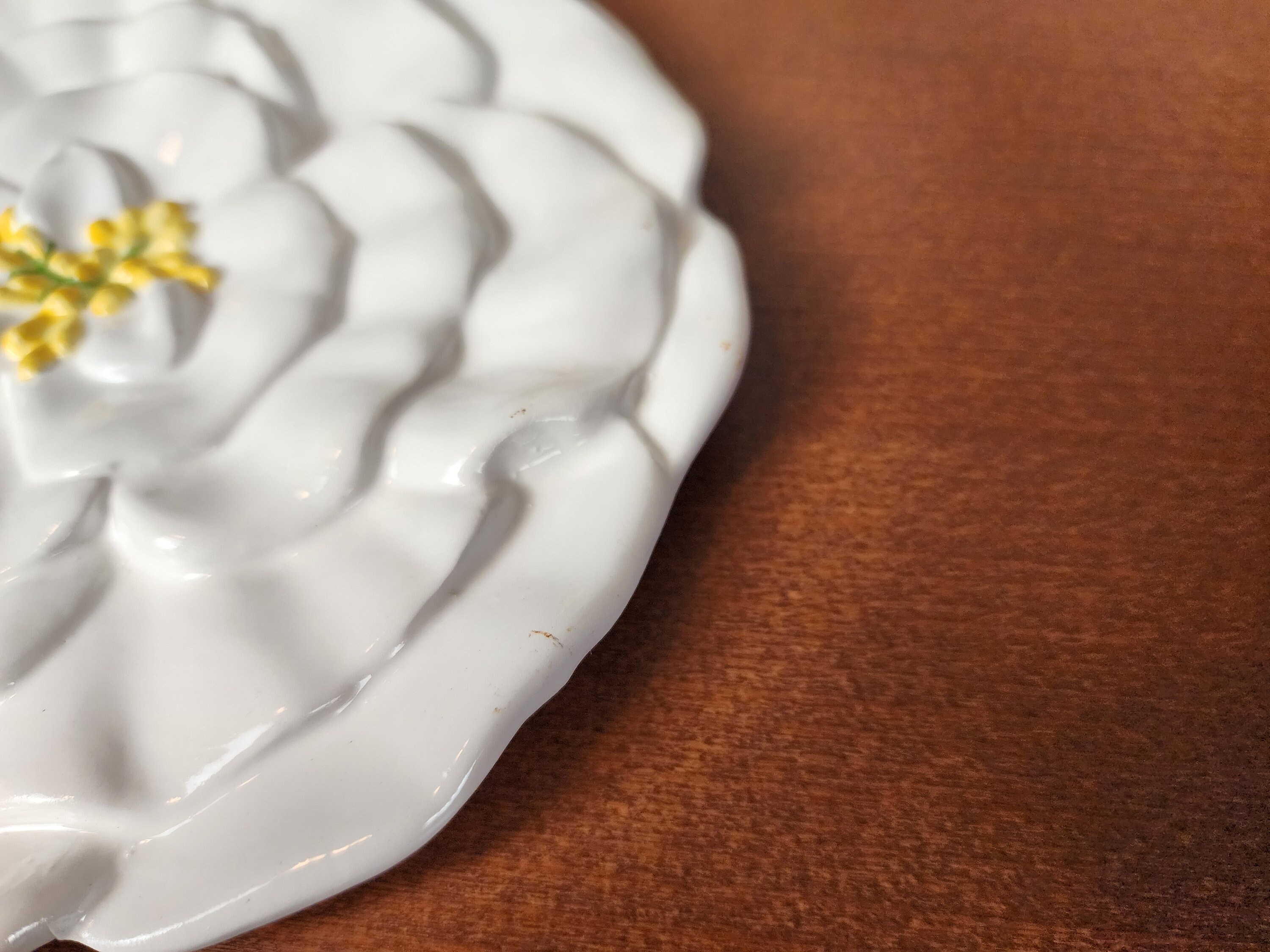 Vintage Teleflora Ceramic Petal Teacup and Saucer, White Rose Cup and ...