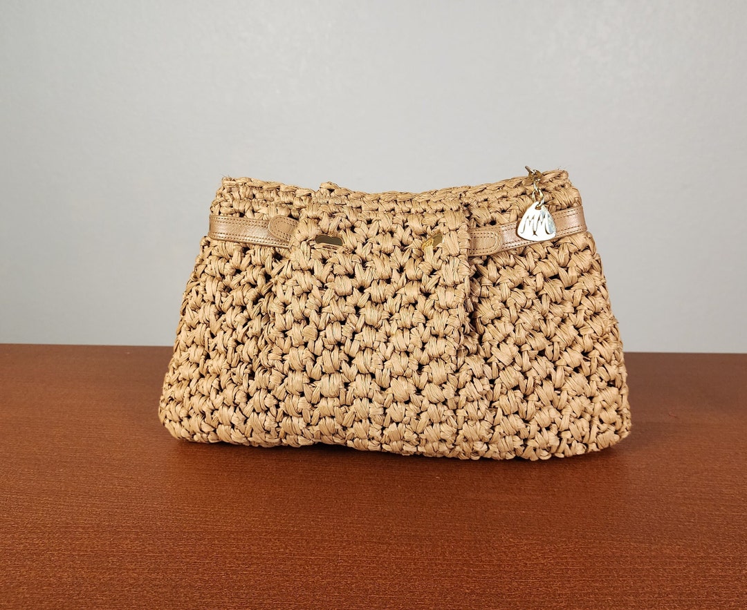 Vintage Woven Straw Morris Moskowitz Clutch Bag - Etsy