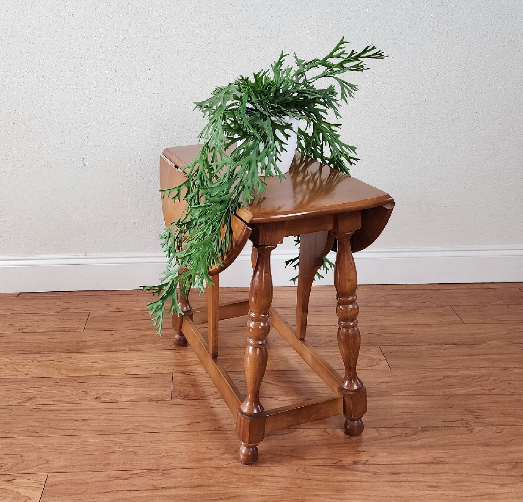 Vintage 1970s Arts and Craft End Table With Drop Leaf, Mid Century ...