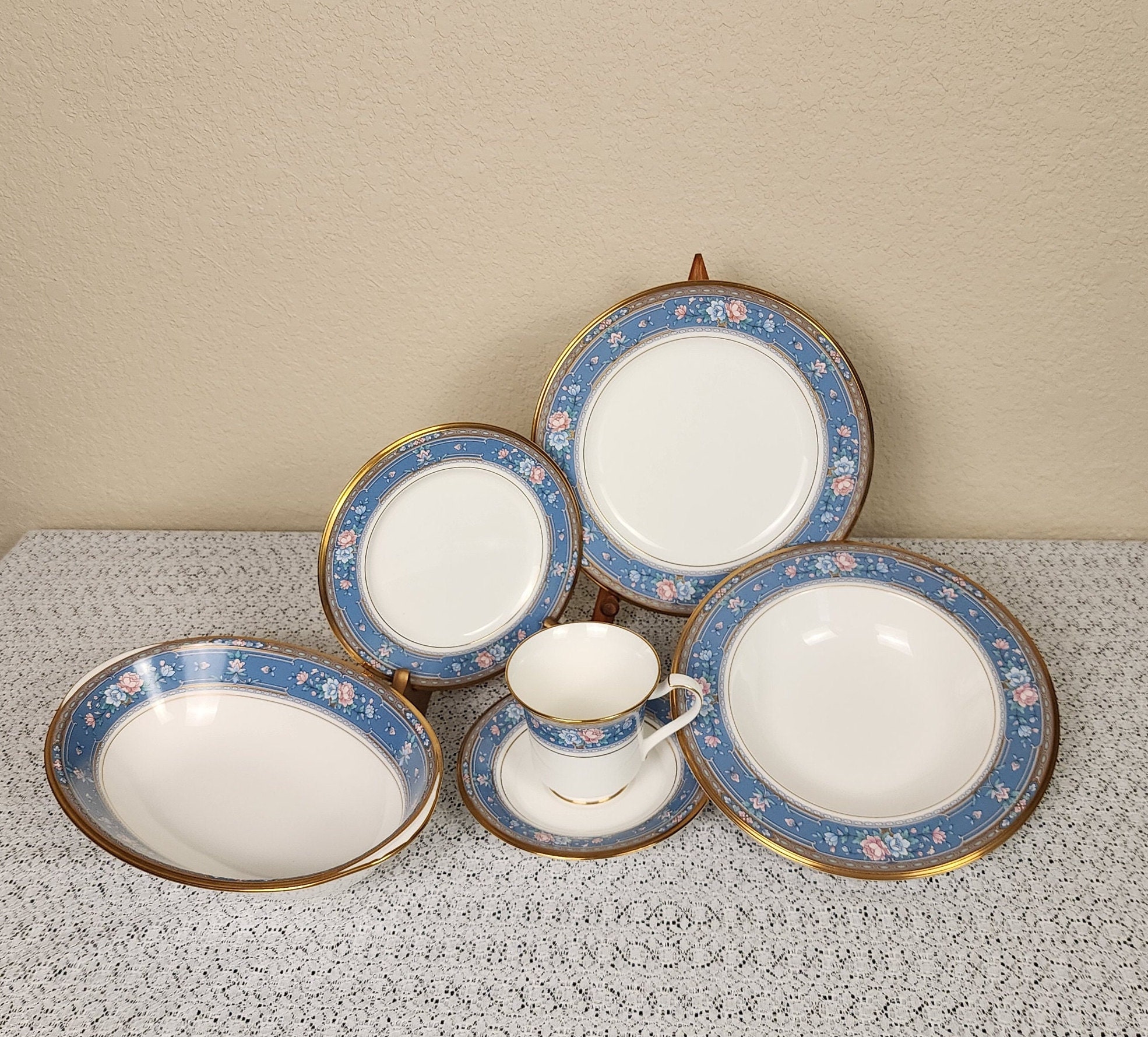 Vintage Noritake “grand Terrace” Dinnerware, Gold Trimmed Dinnerware ...