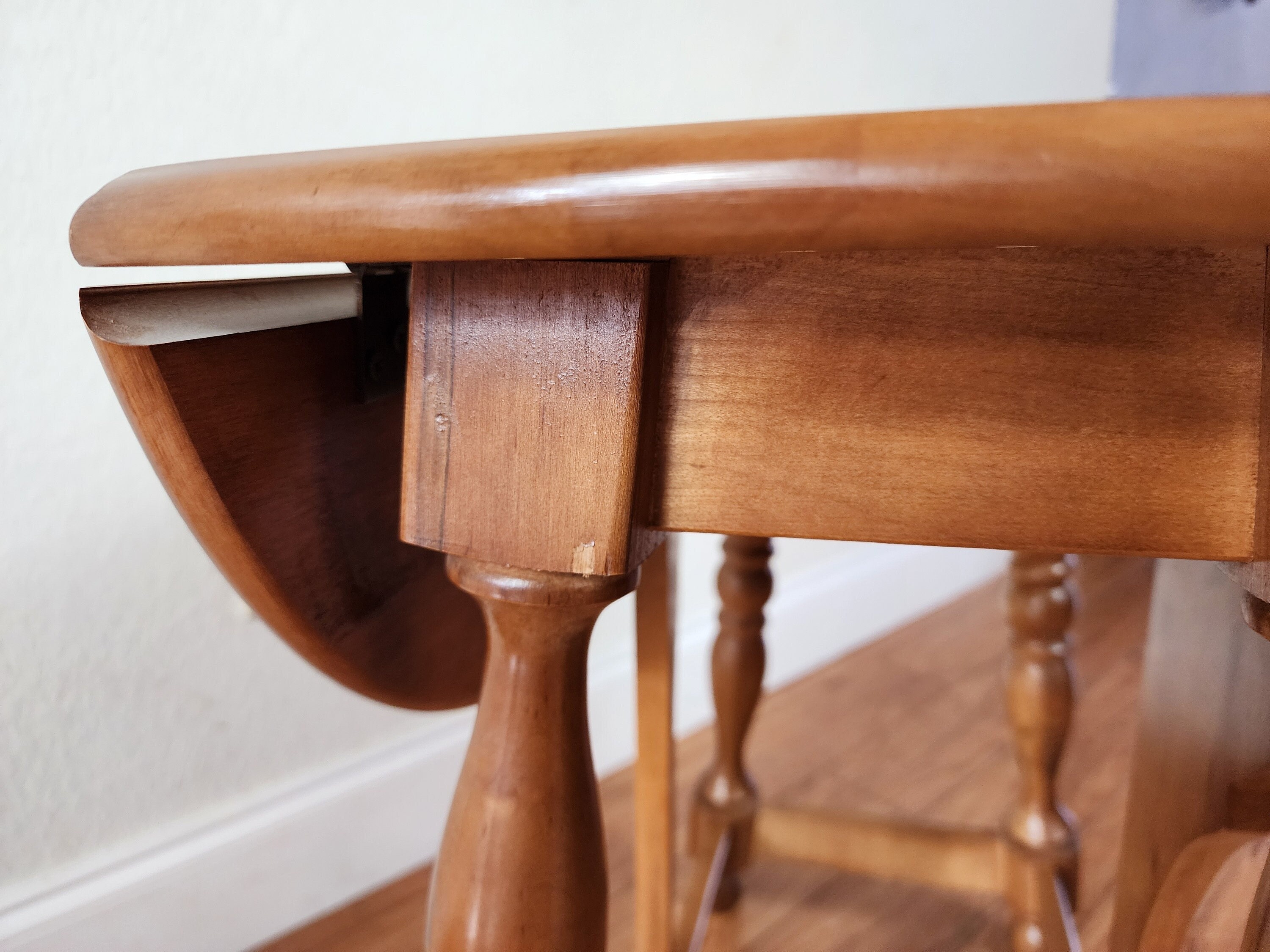 Vintage 1970s Arts and Craft End Table With Drop Leaf, Mid Century ...