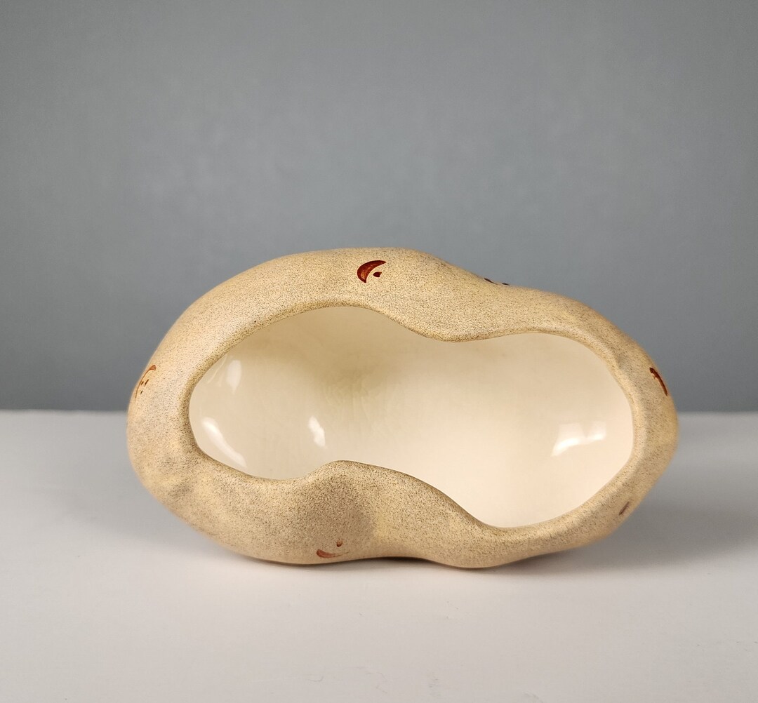 Vintage Hand Painted Ceramic Potato Bowl - Etsy