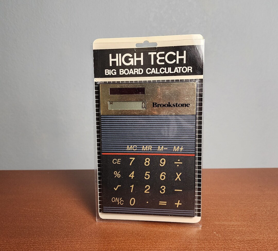 Vintage Brookstone Solar Calculator, High Tech Big Board Calculator - Etsy