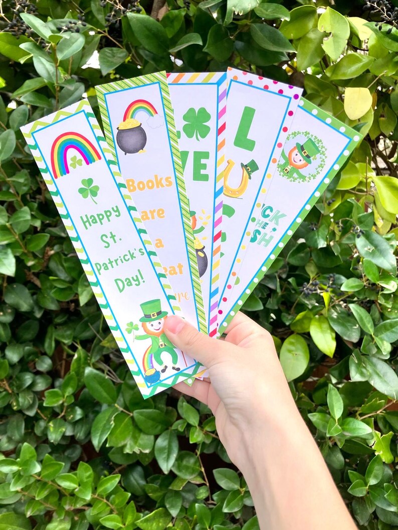 St. Patrick's Day Bookmarks Printable Saint Patrick's Day Craft Kids ...