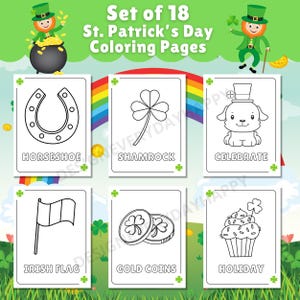 St. Patrick's Day Coloring Pages for Kids Spring Printable Coloring ...
