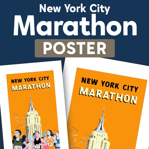 New York City Marathon Poster - Etsy