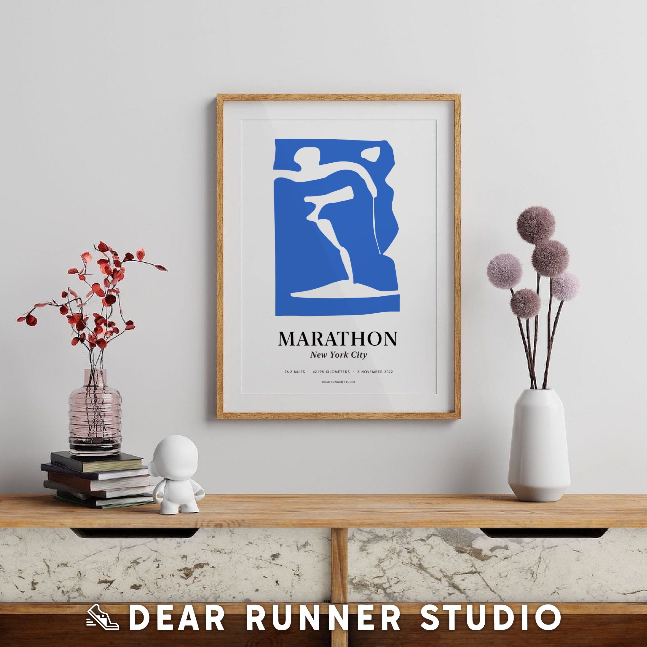 New York City Marathon Print 2022 NYC Poster, NY Marathon Map, Course ...