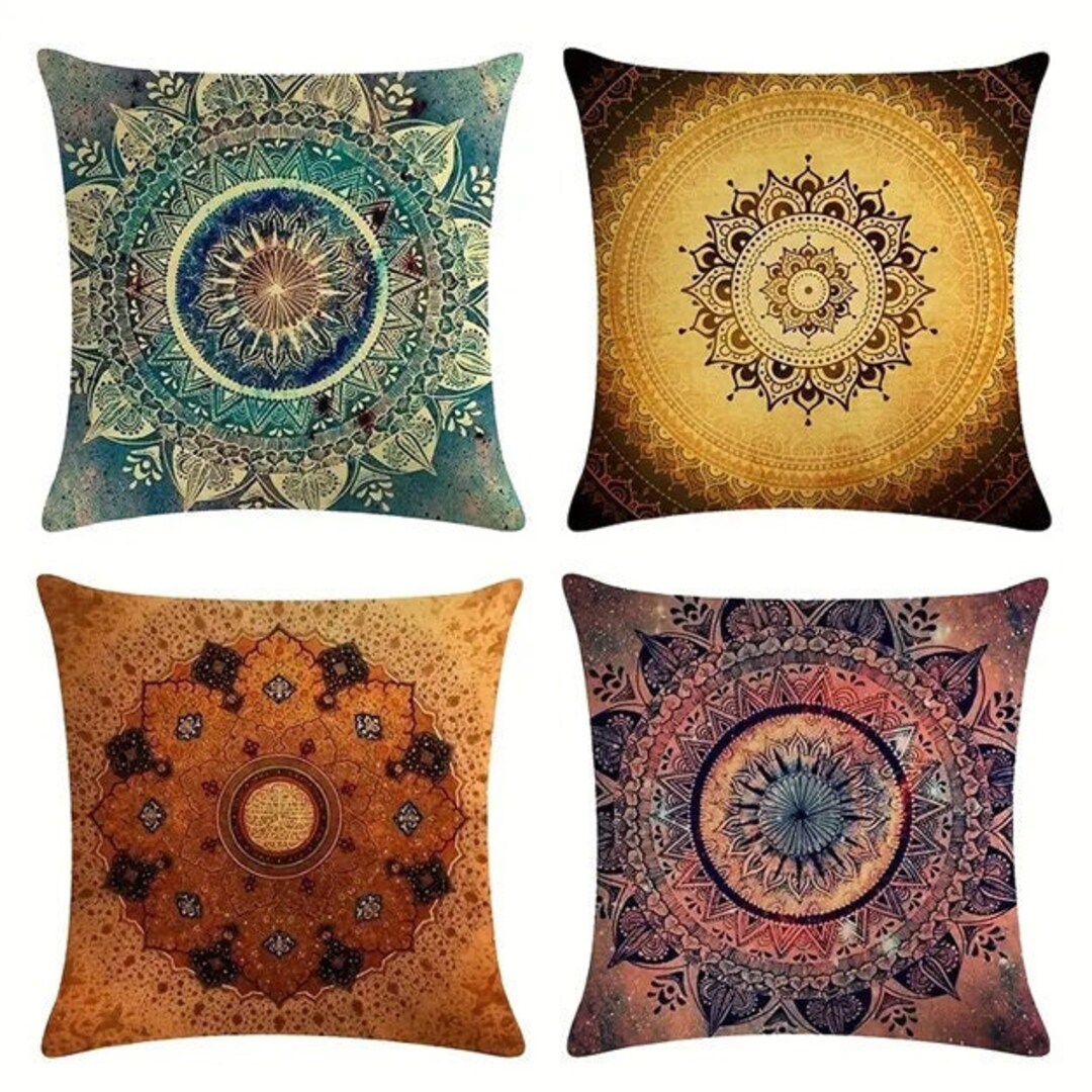 Boho Mandala Pillow Covers - Etsy