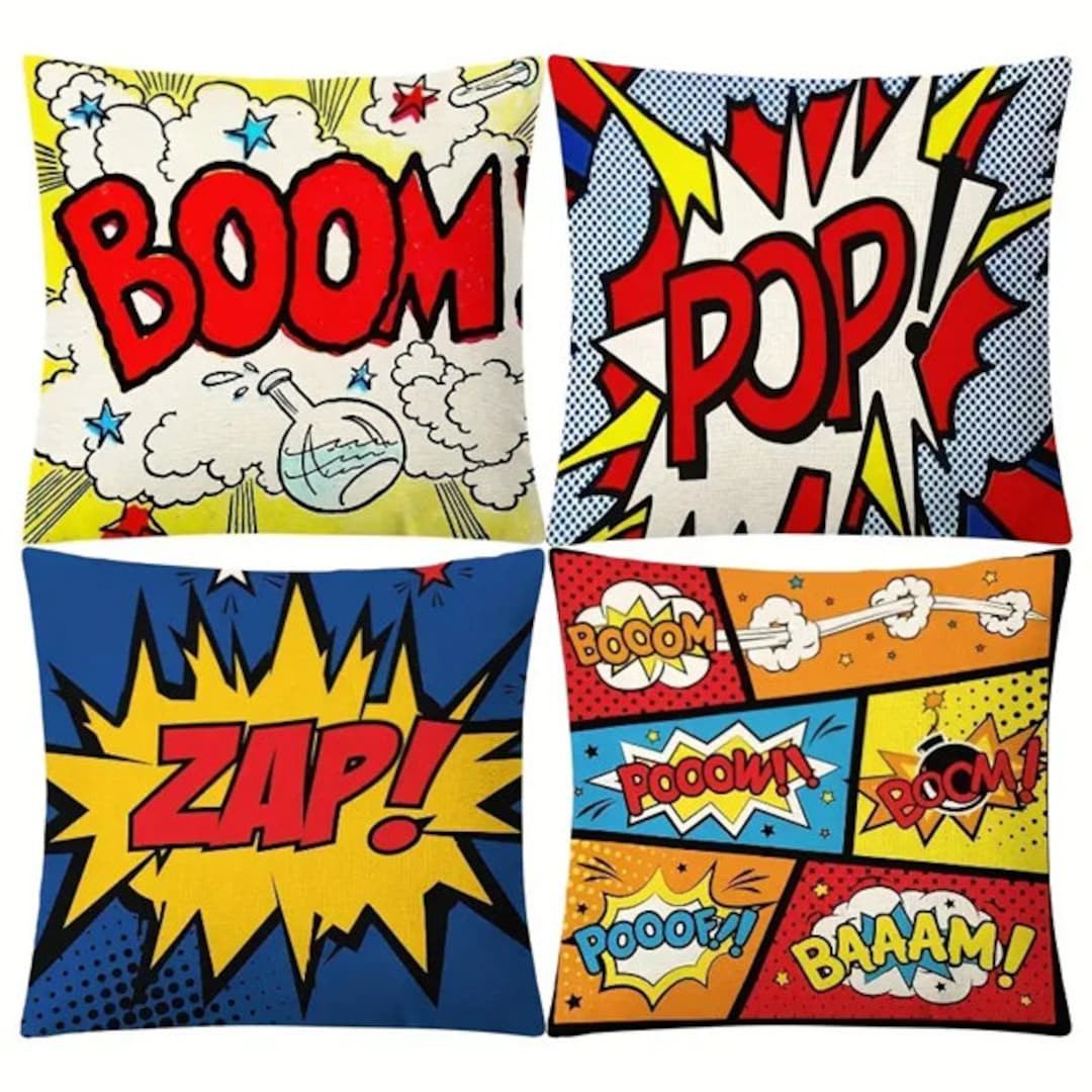 Comic Book Pop Art Pillow Covers - Etsy