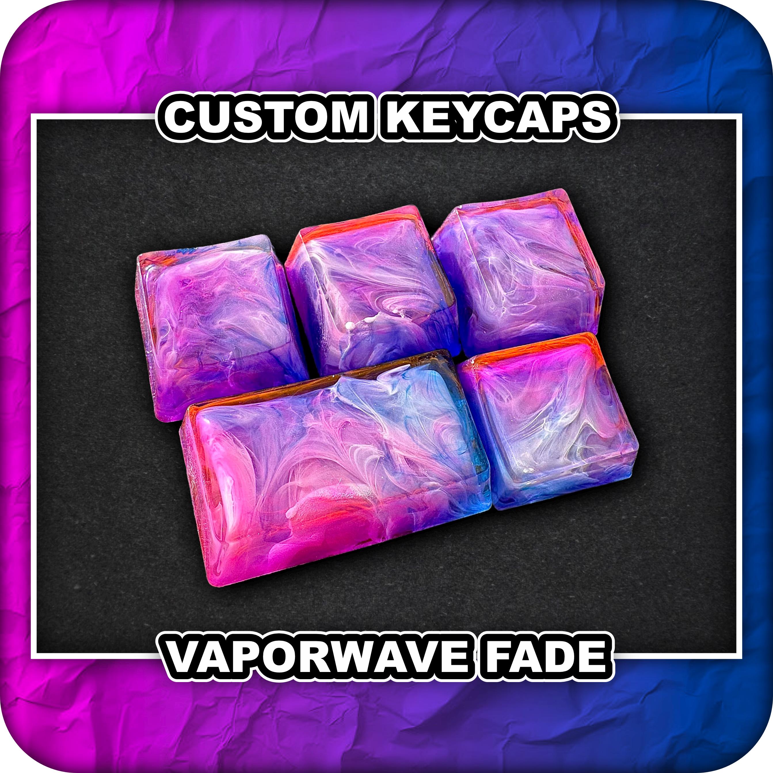 Vaporwave Fade Keycap - Custom Resin Artisan (pink & Blue Swirl) | OEM ...