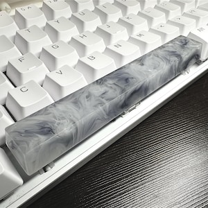 Light Marble Keycap - Custom Resin Artisan (white & Black Swirl) | OEM ...