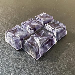 Dark Marble Keycap - Custom Resin Artisan (black & White Swirl) | OEM ...