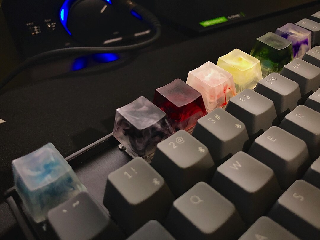 Chroma Veil Keycap - Custom Resin Artisan (custom Colored Swirl) | OEM ...
