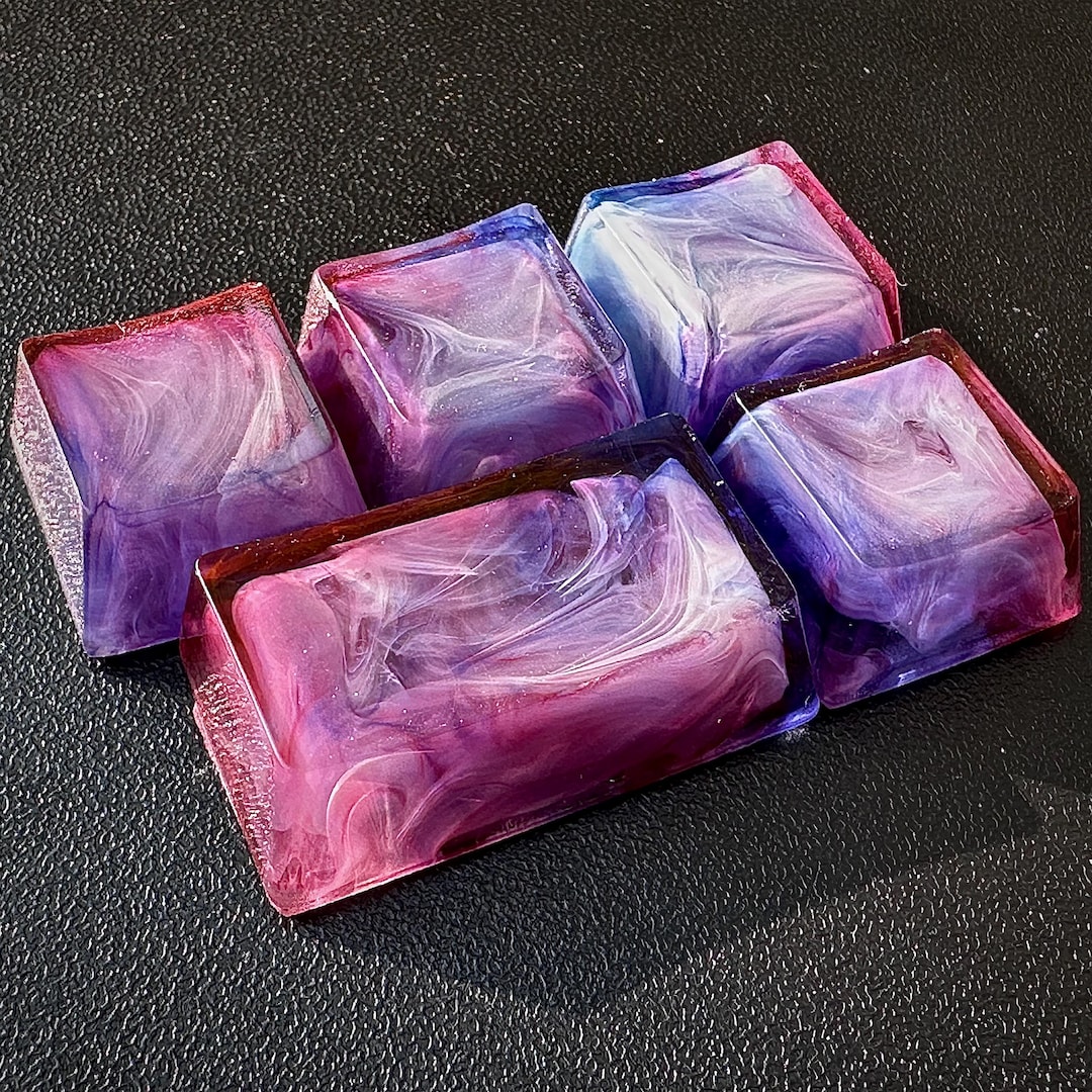 Veil Nebula Keycap - Custom Resin Artisan (pink, Purple, Blue Swirl ...