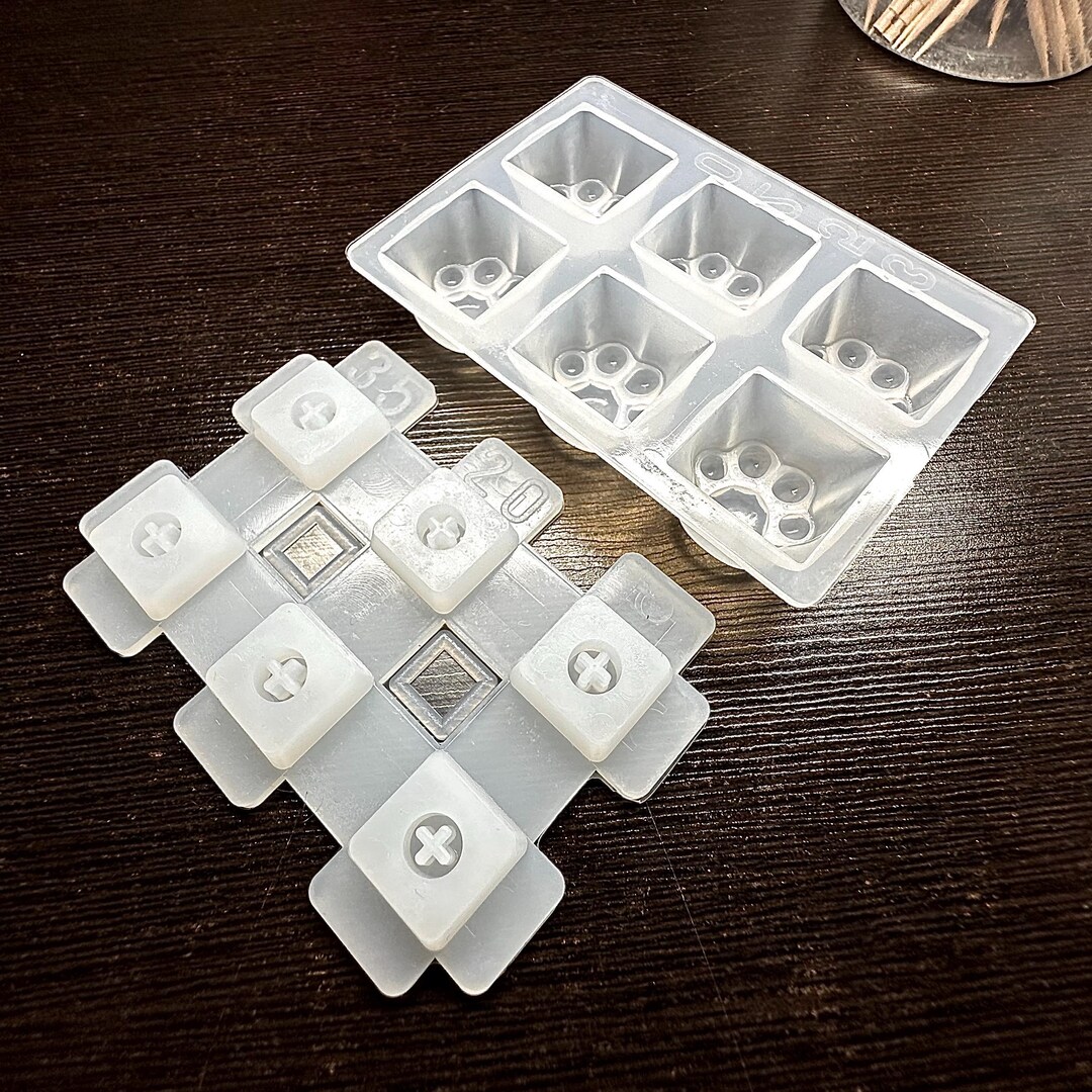 Cat Paw Keycap Mold | Dog Paw Keycap Mold – 6-key Silicone Mold (2x3 ...